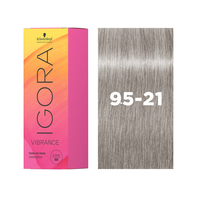 IGORA VIBRANCE Demi-Permanent Hair Color 9,5-21 Ash Cendré Toner ...